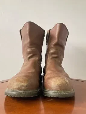Shoes | Red Wing Brown Leather Steel Toe Work Boots Us 115ee | Poshmark